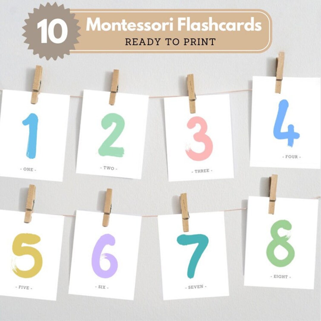 Montessori Flashcards | Numbers From 1 to 10 | Ready to Print ...