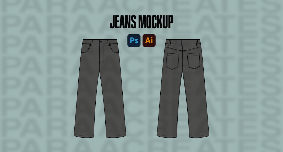 Jeans Vector Mockup - Etsy
