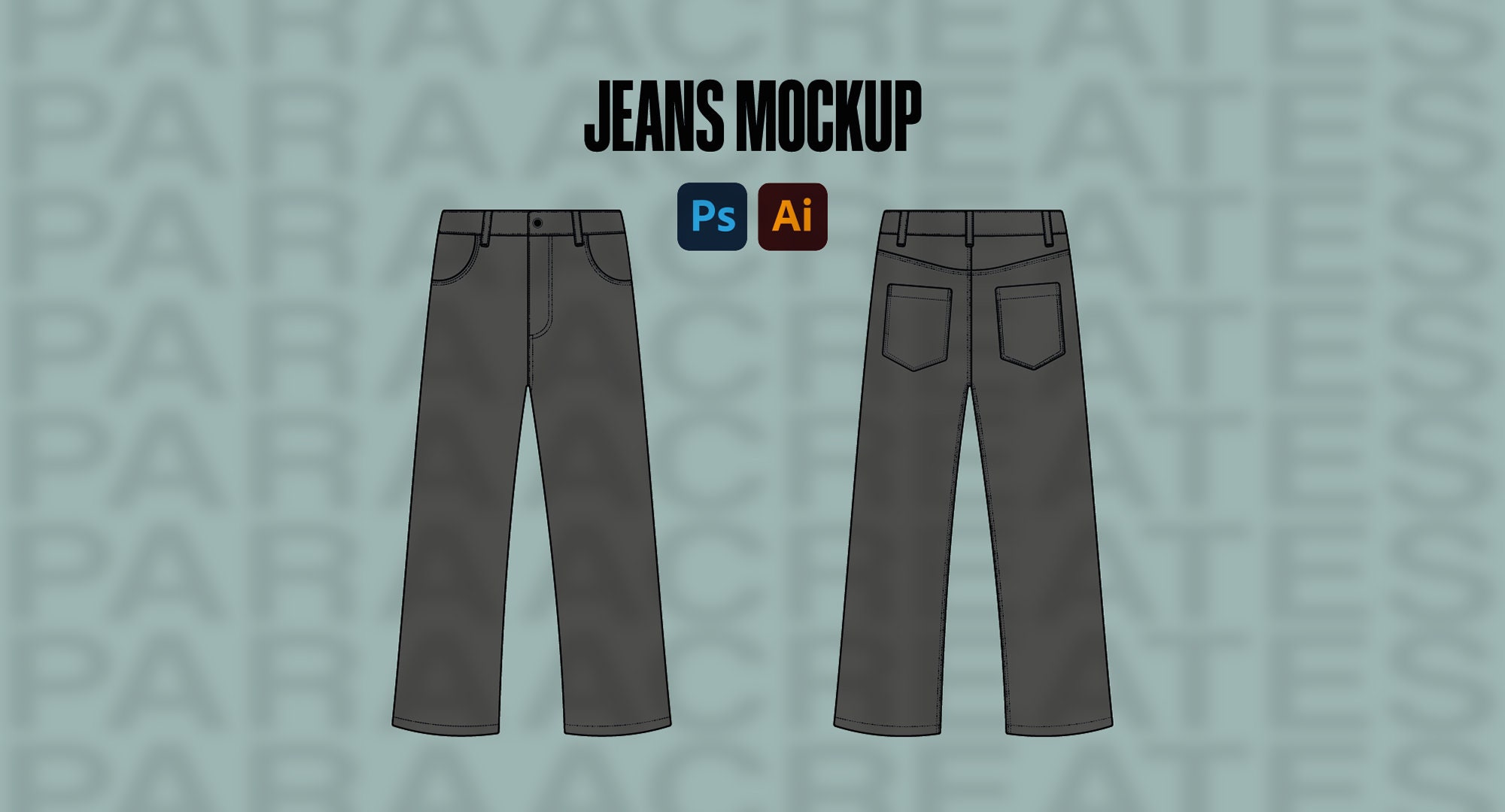 Jeans Vector Mockup - Etsy