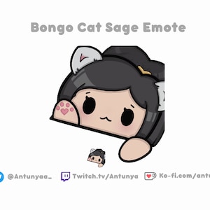 Sage Bongo Cat Emote - Etsy