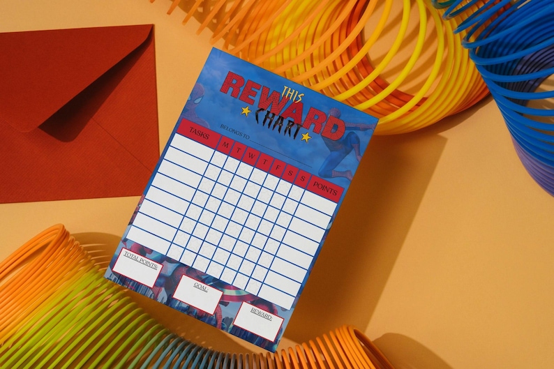 Spider-man Reward Chart Printable | Kids Chore Chart, Behaviour Chart ...