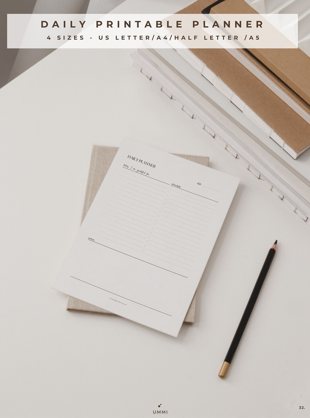 Productivity Printable Daily Planner Minimalist Hourly Academic Planner ...