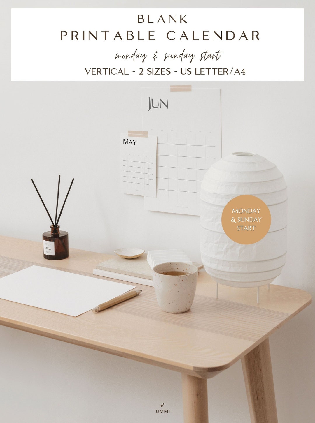 Simple Blank Printable Calendar 12 Months Fillable Interactive Editable ...