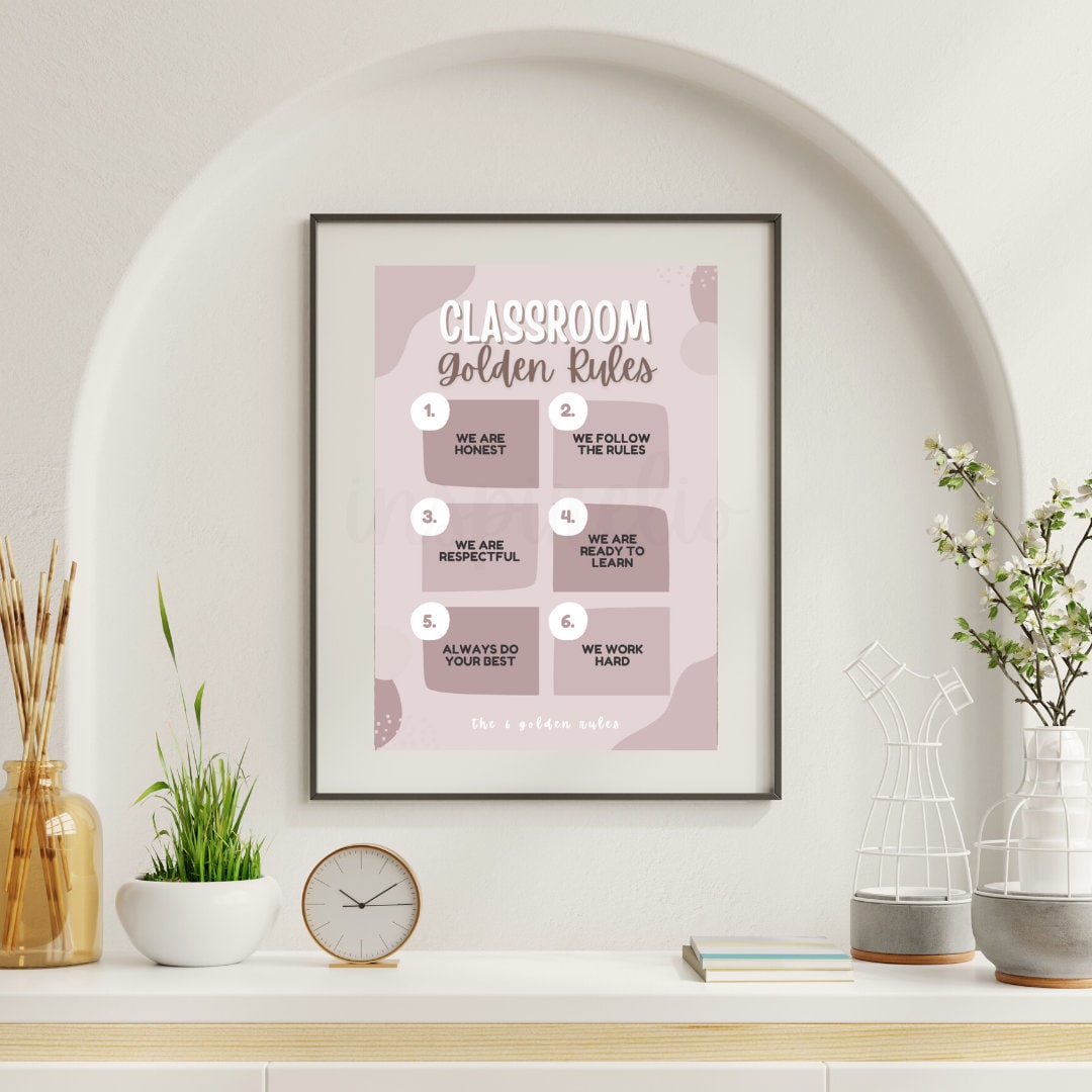 Classroom Golden Rules Poster - Etsy Classroom Golden Rules Poster - Etsy