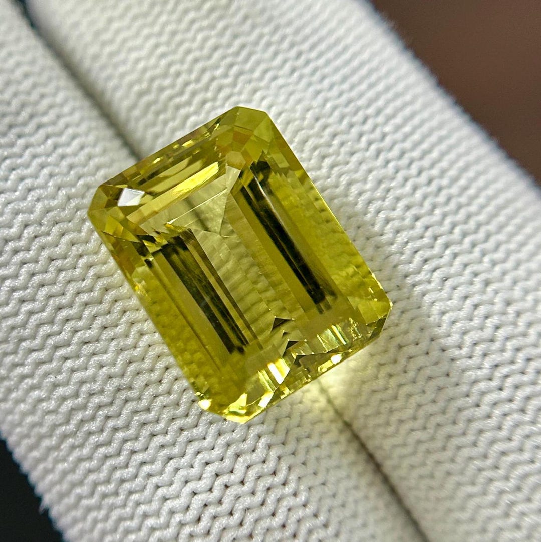 Heliodor Emerald Cut, Yellow Beryl, 20.15 Cts, Yellow Aquamarine ...