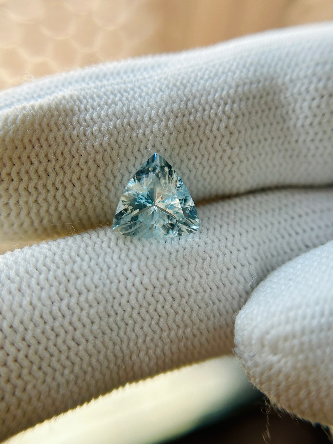 Gorgeous Piece of Trillion Cut Aquamarine, March Birthstone, 100% ...