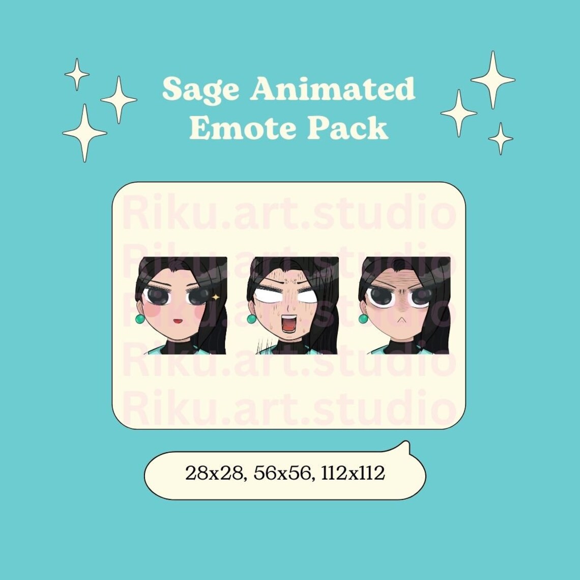Sage Discord Twitch 3 Animated Emote Pack Valorant Inspired Emotes ...