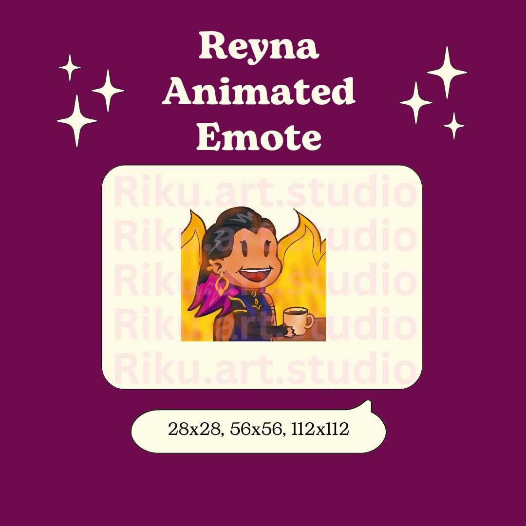 Reyna Discord Twitch Animated Emote Pack | Valorant Inspired Emotes ...