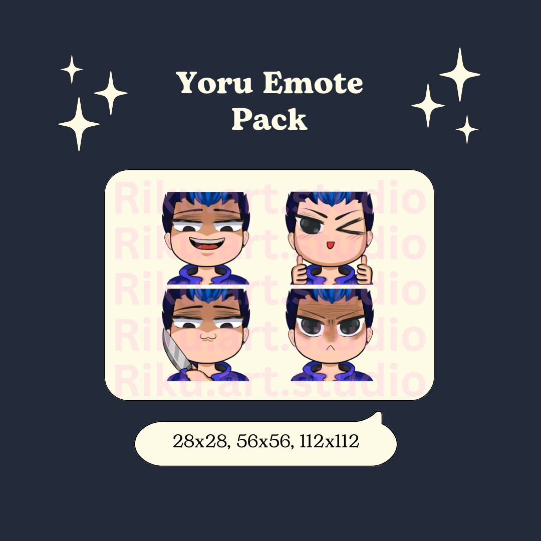 Yoru Discord Twitch 4 Emote Pack | Valorant Inspired Emotes ...
