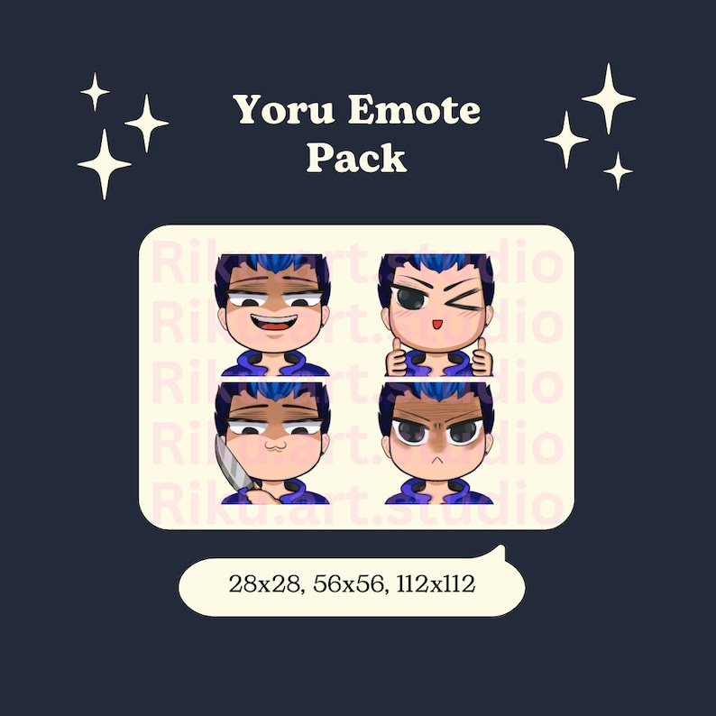 Yoru Discord Twitch 4 Emote Pack | Valorant Inspired Emotes ...