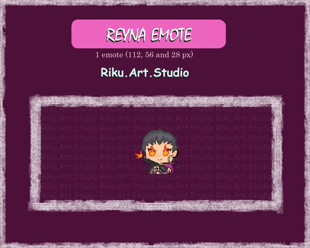 Cute Valorant Inspired Reyna on Fire Emote PEW PEW - Etsy