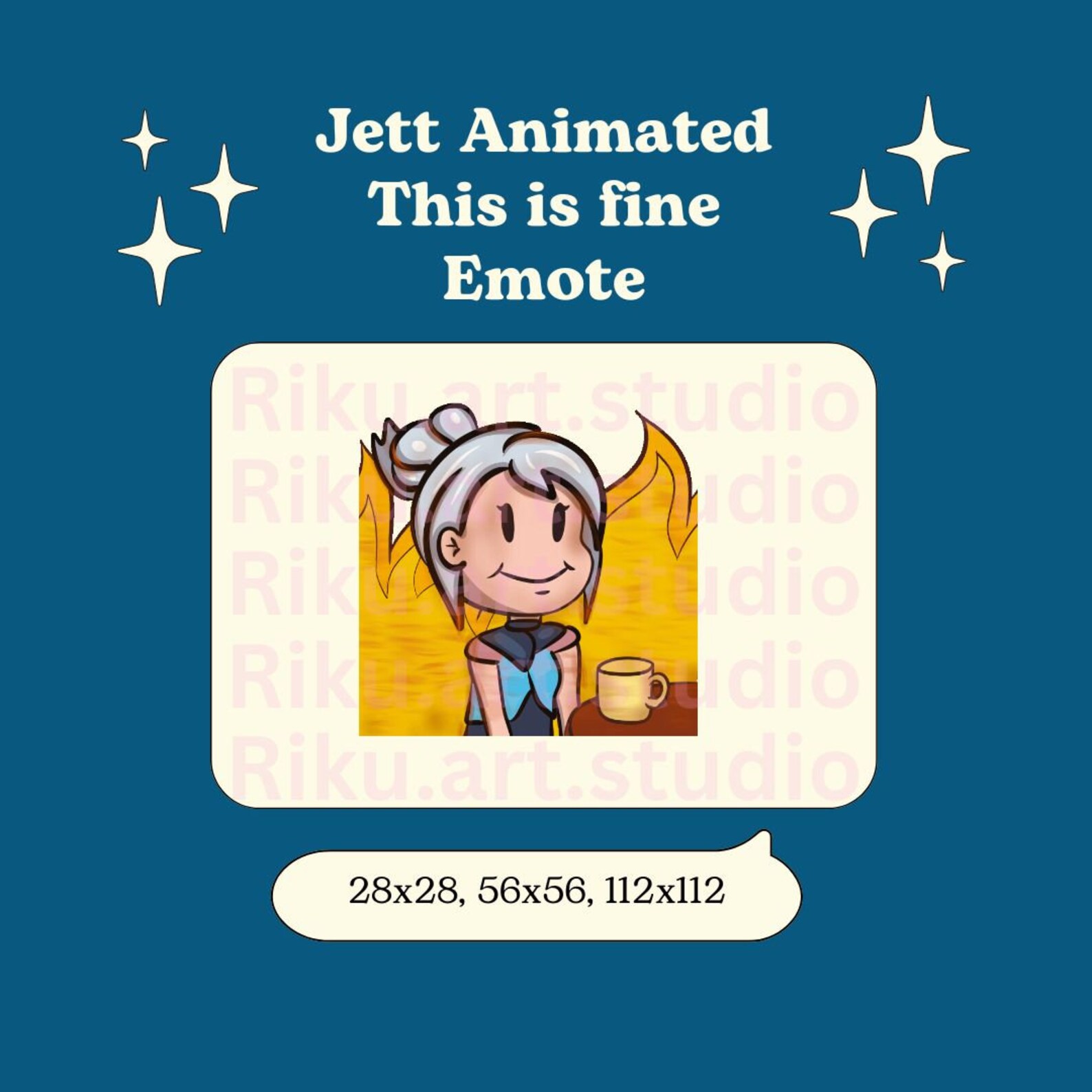 Jett Discord Twitch Animated Emote Pack Valorant Inspired Emotes This ...