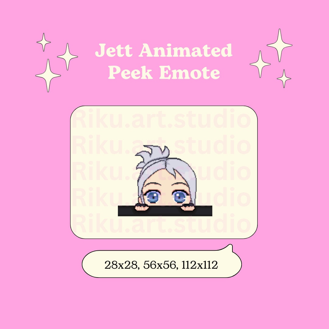Cute Pixel Art Jett Inspired Valorant Animated Emote Peek Twitch ...