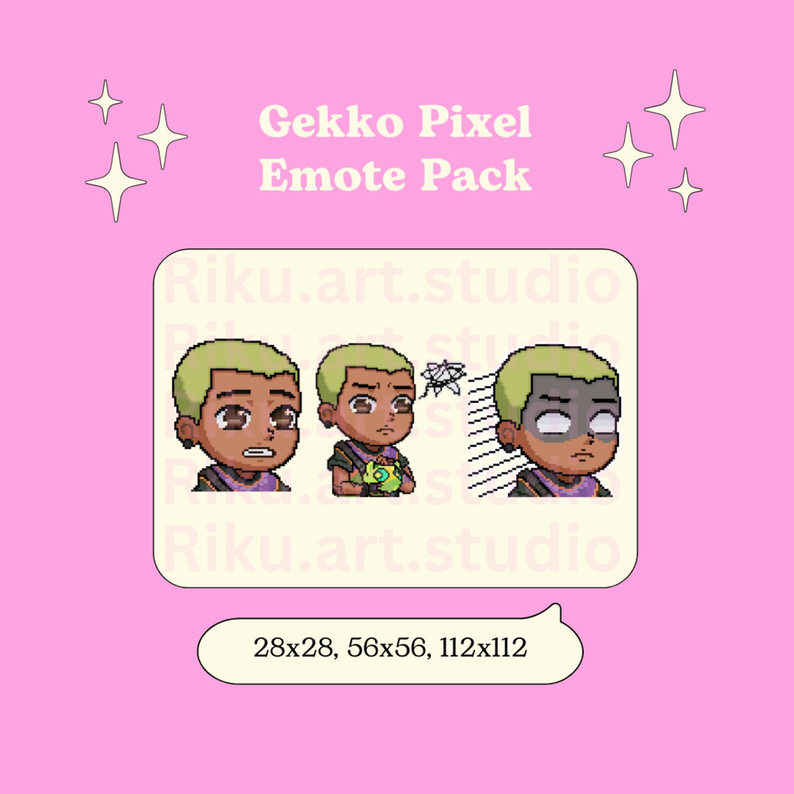 Gekko Twitch Discord 3 Emote Pack | Valorant Inspired Emotes | Digital ...
