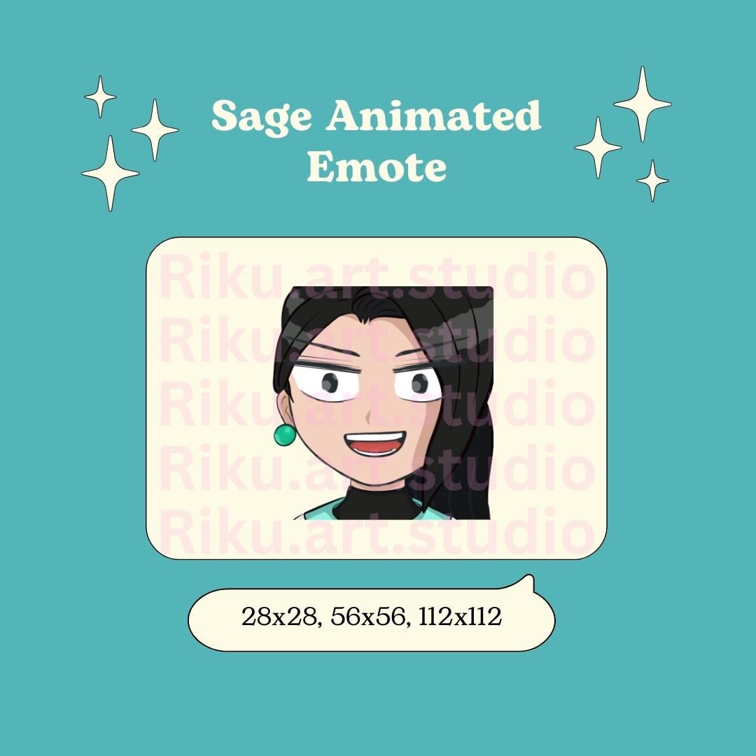 Sage Discord Twitch Animated Emote Pack Valorant Inspired Emotes ...