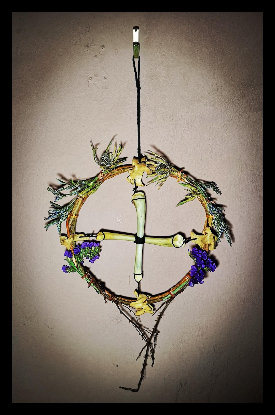 Celtic Cross Solar Cross Pagan Charm Wall Hanging, Window Charm Witch ...