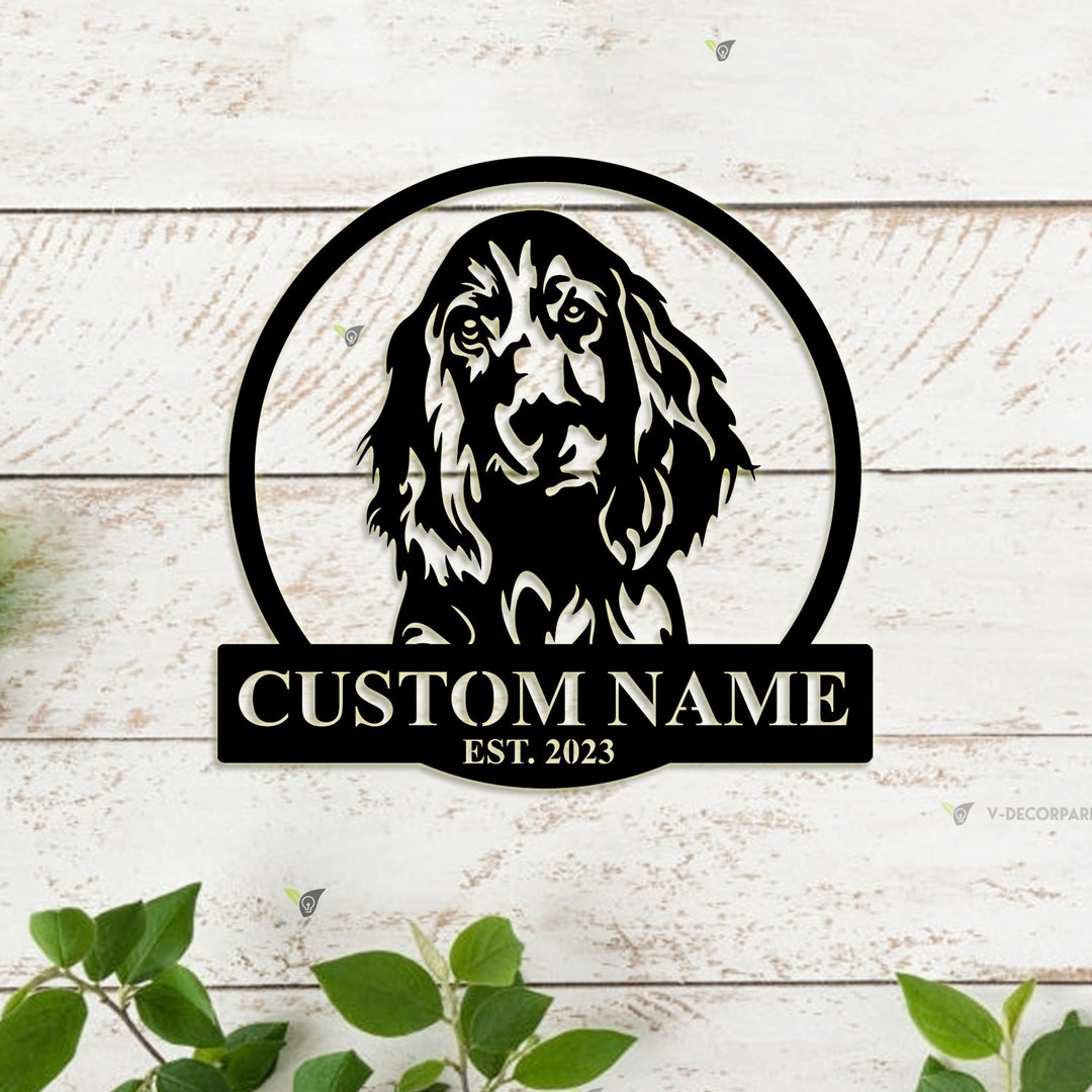 Cocker Spaniel Dog Metal Sign Custom Cocker Spaniel Dog Metal - Etsy