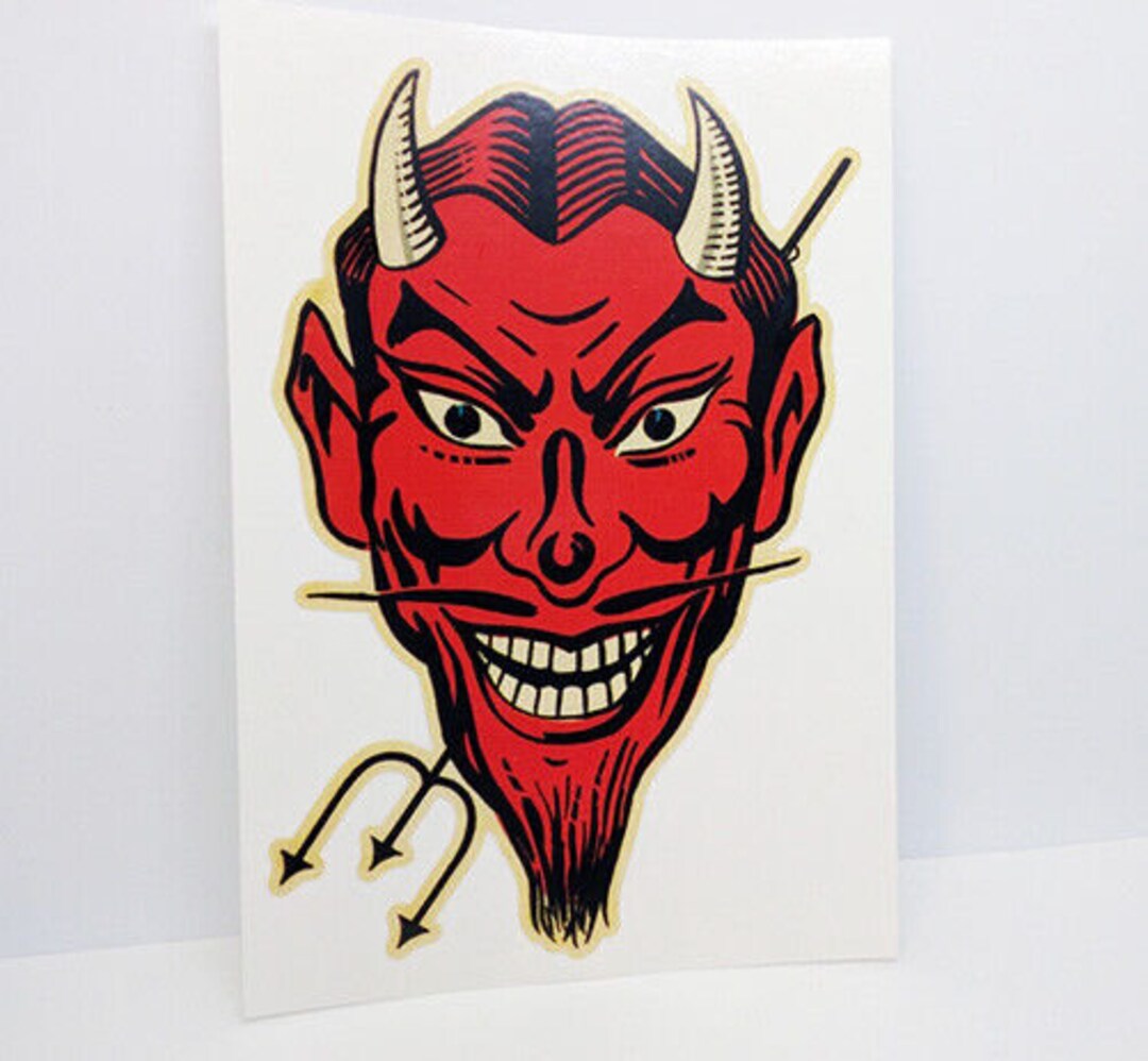 Red Devil 1950's Vintage Style DECAL, CAR STICKER - Etsy