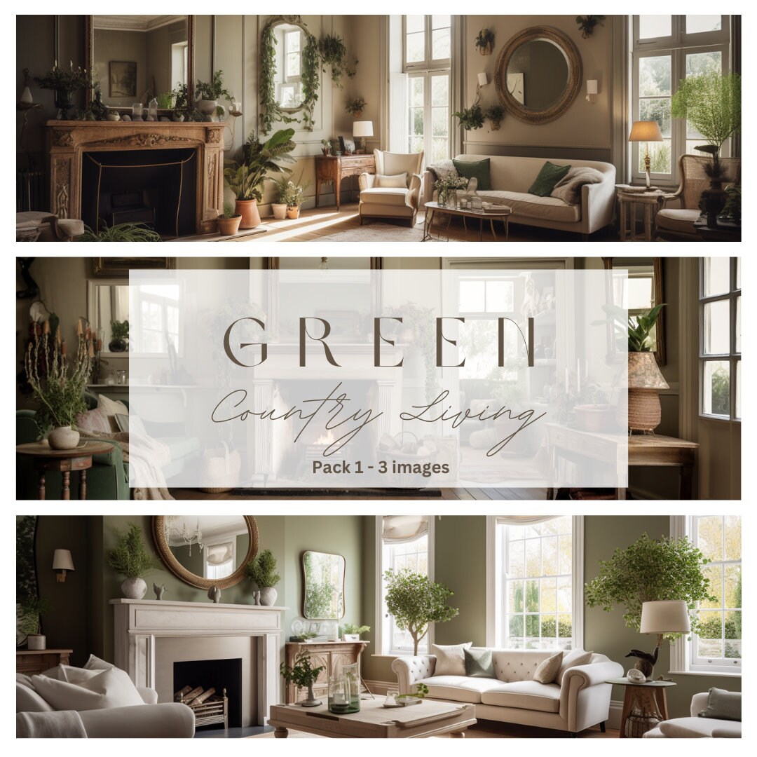 Green Country Living Office Virtual Background Green Country - Etsy