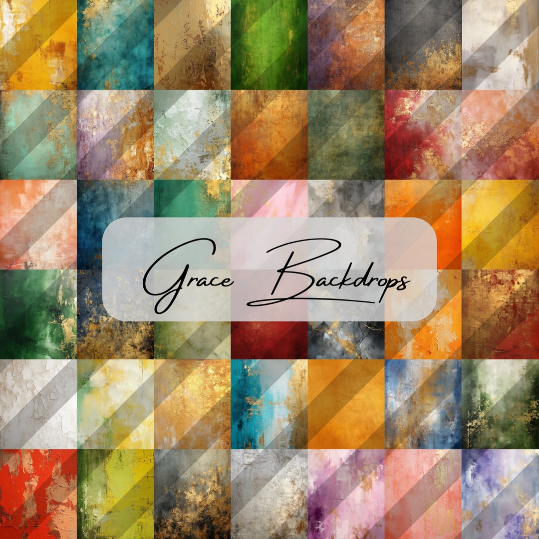 Multi Colored Textured Digital Backdrops: Photography Overlays (PNG ...