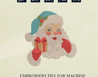 Santa Machine Embroidery Design: Christmas Stitch File (5 Sizes ...