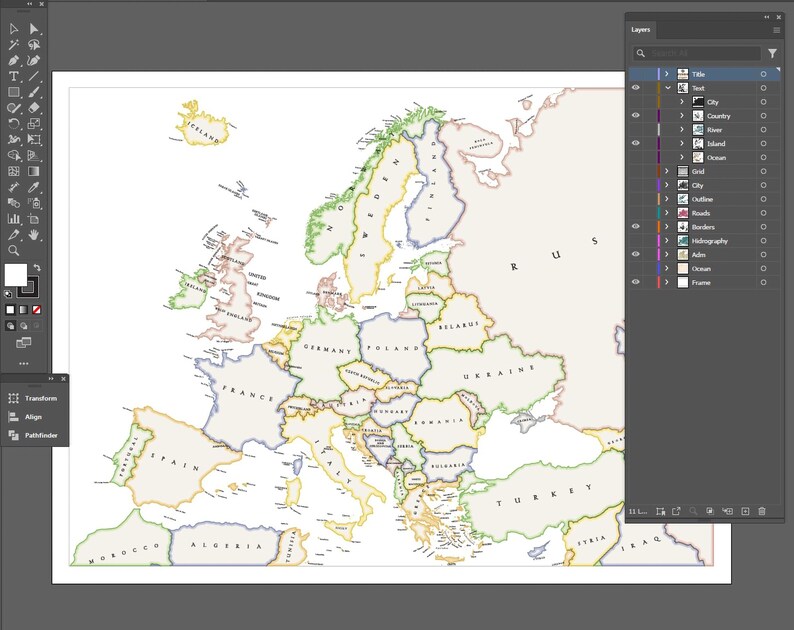 Europe Vector Map. Svg, Ai, Eps, Cdr and Pdf Files Included. Scalable ...