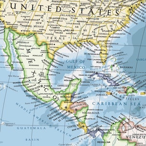 World Map Print Map of the World Wall Art PRINTABLE Detailed World Map ...