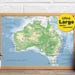 Detailed Physical Map of Australia. Vector Australia Map. Educational ...