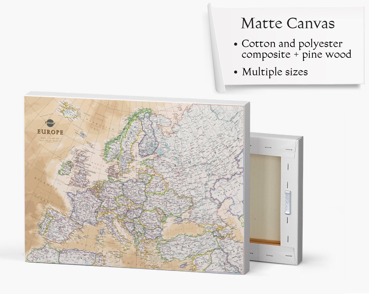 Administrative Map of Europe Europe Map Poster Giclee Print European ...