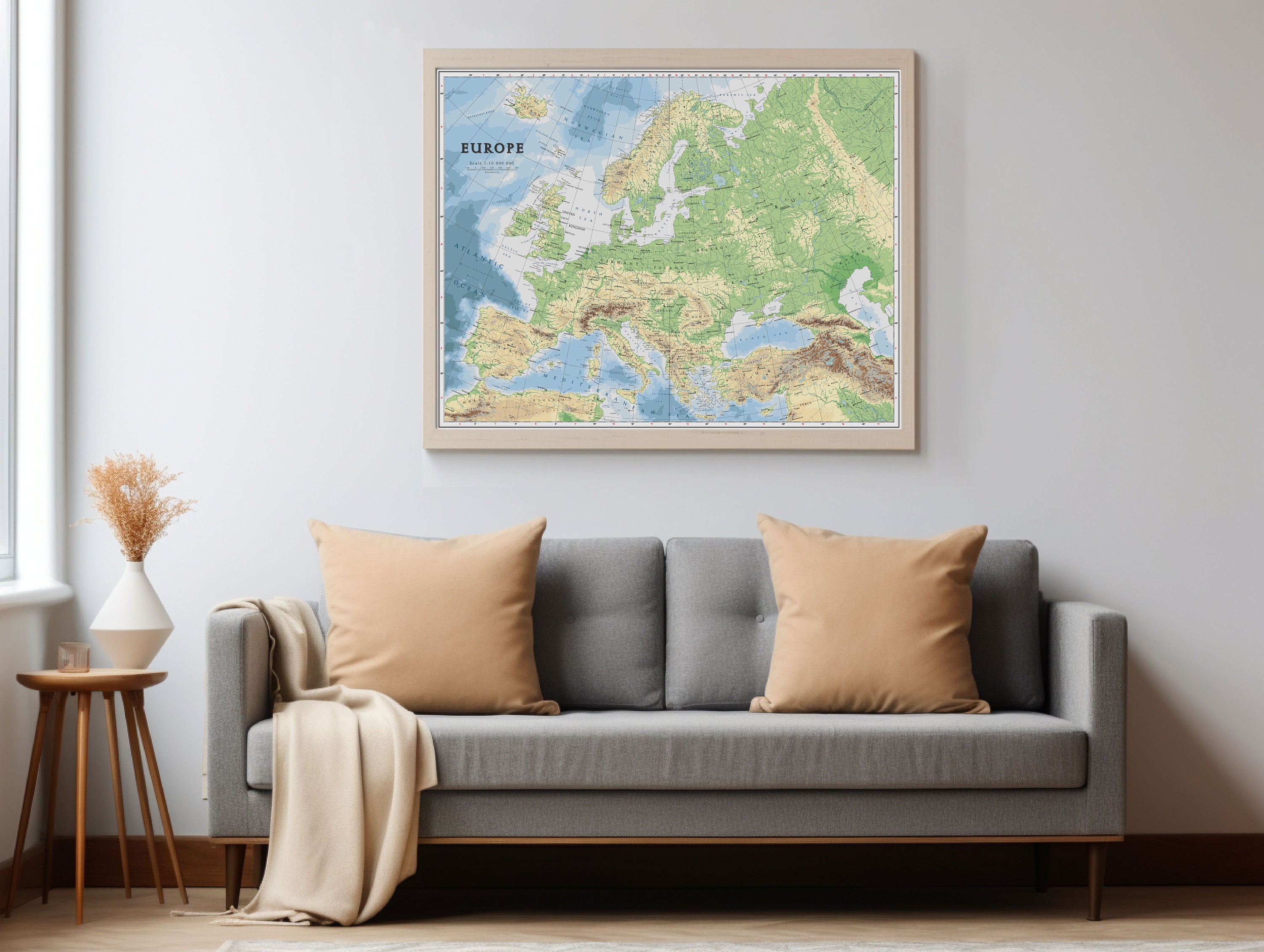 Europe Map Print Europe Map Wall Art PRINTABLE Europe Map - Etsy
