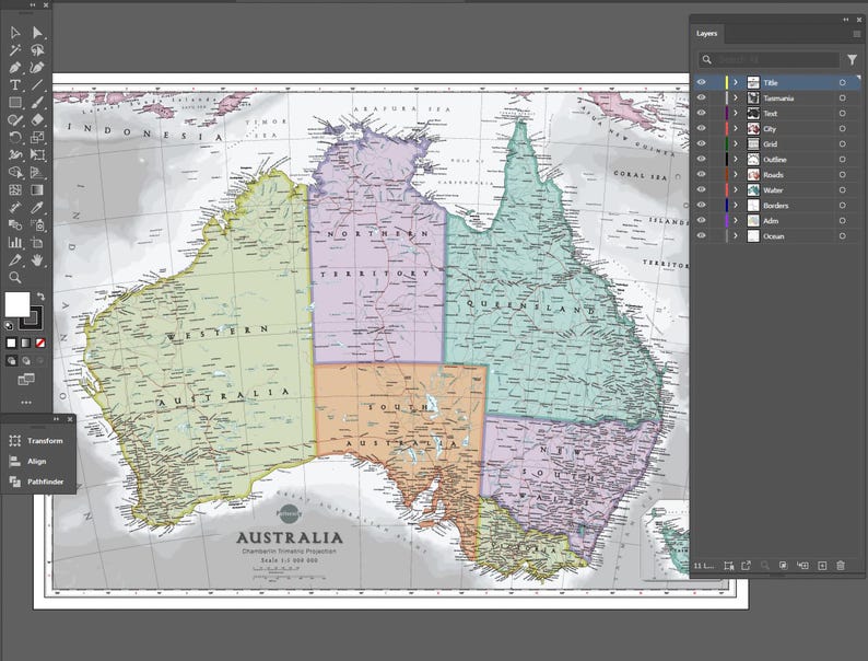 Australia Vector Map. Svg, Ai, Eps, Cdr and Pdf Files Included ...