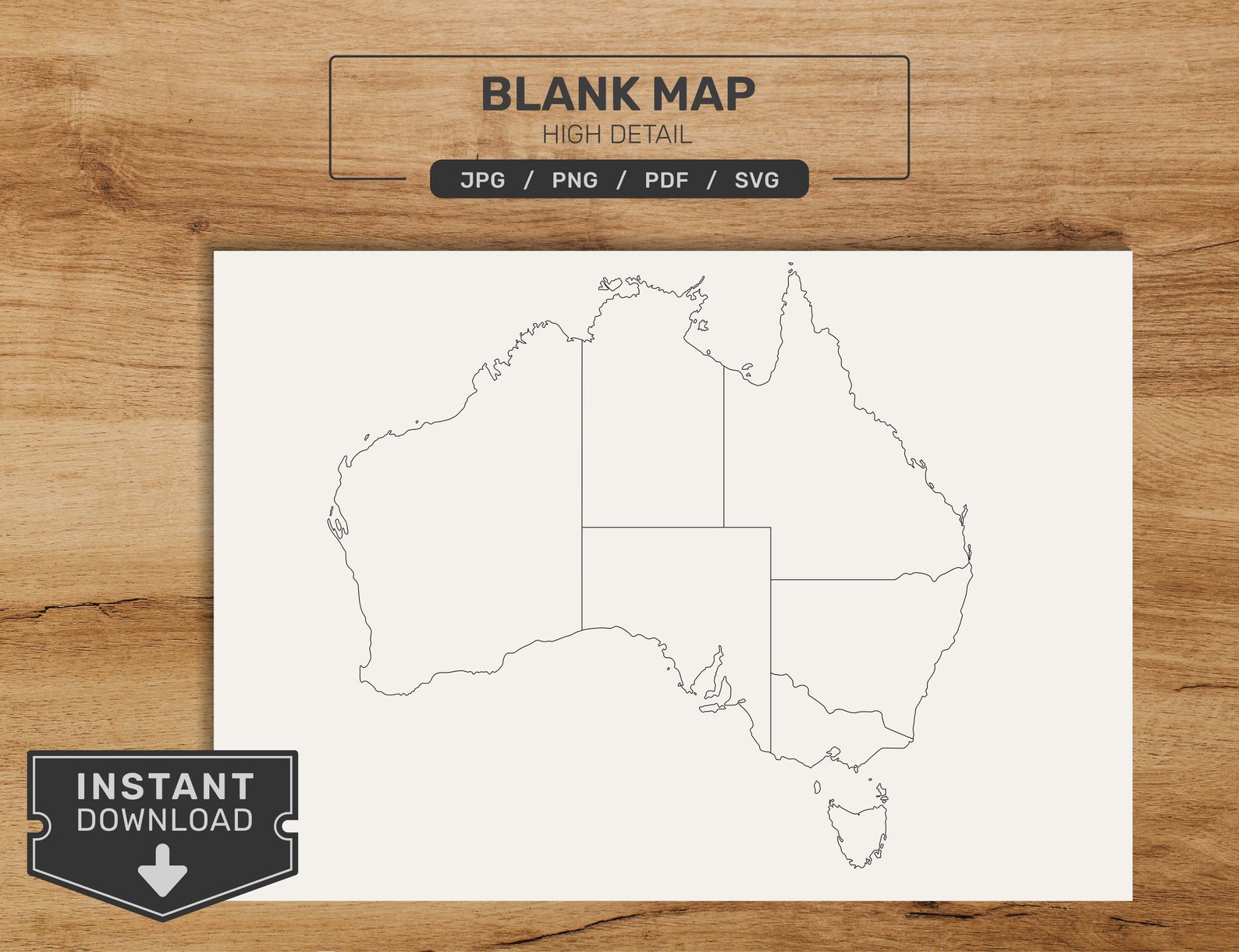 Australia Map Bundle. Printable Australia Map Set. Political, Physical ...