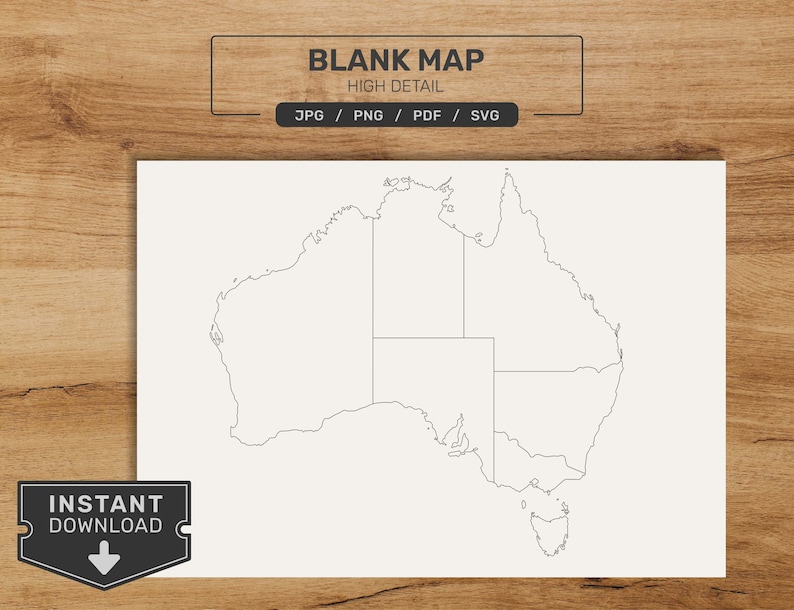 Australia Map Bundle. Printable Australia Map Set. Political, Physical ...