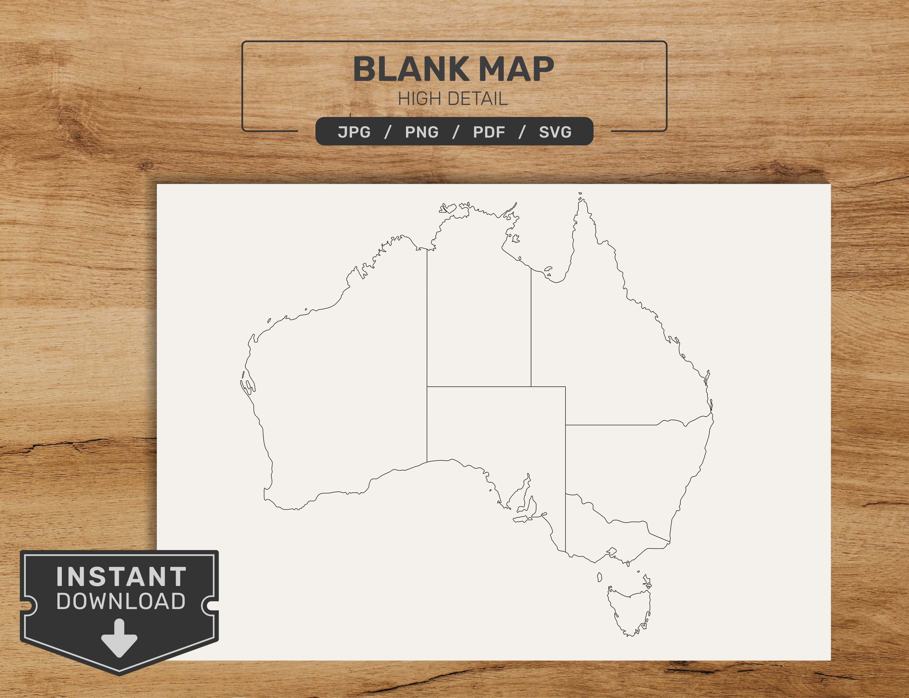 Australia Map Bundle. Printable Australia Map Set. Political, Physical ...