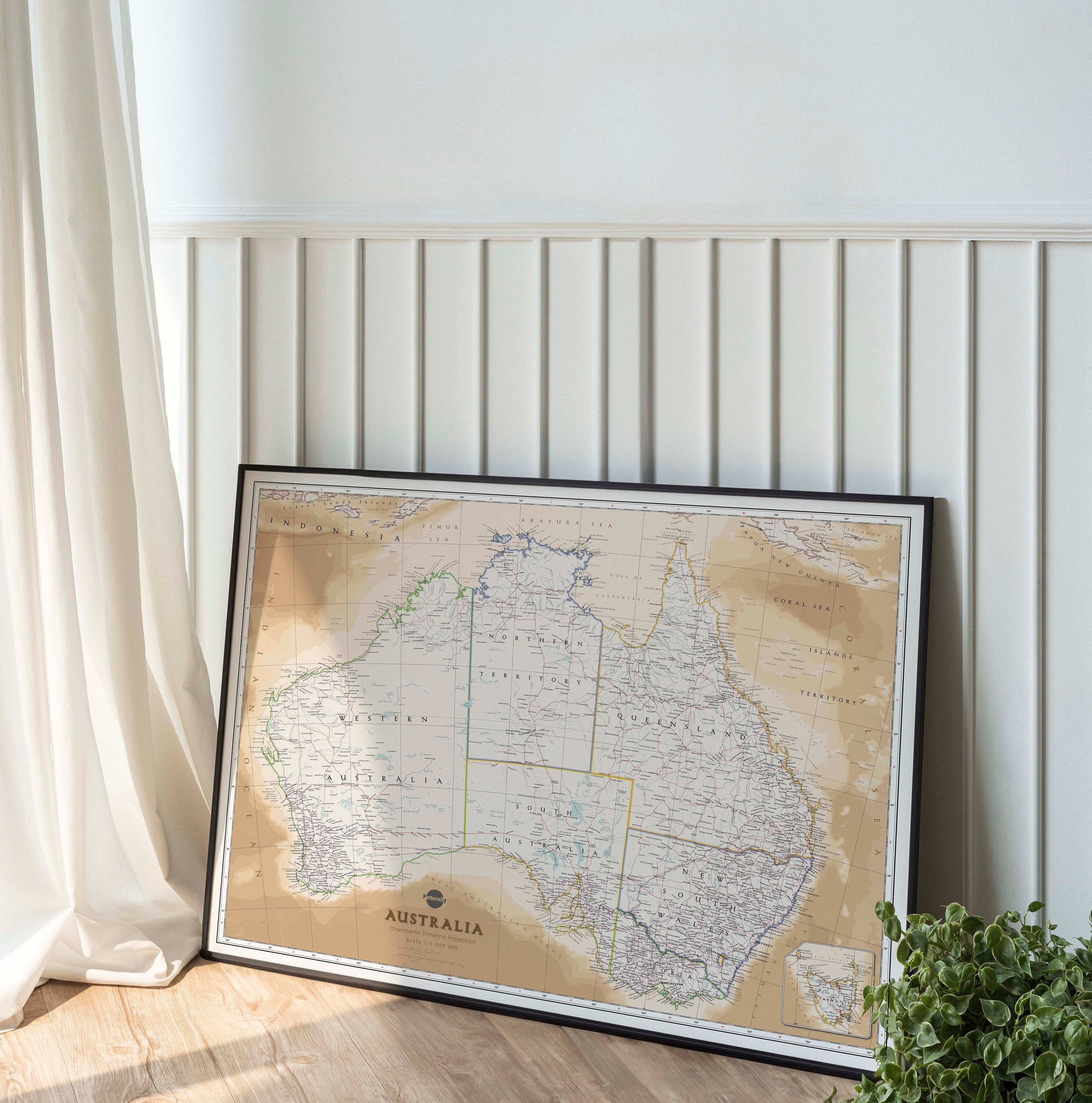 Political Map of Australia. Australia Map Wall Art. PRINTABLE ...
