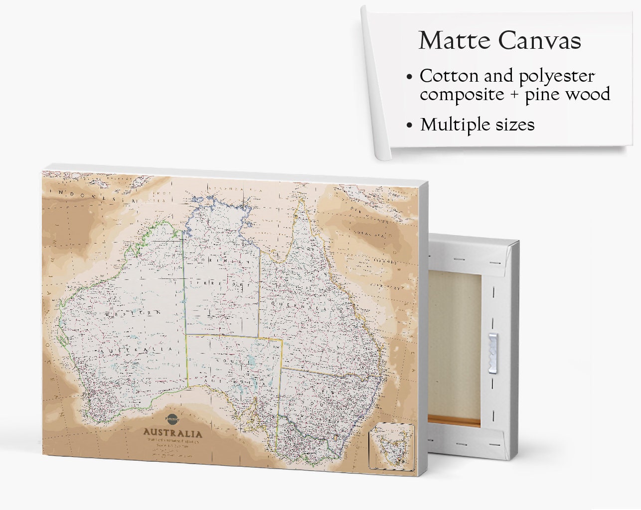 Political Map of Australia | Australia Wall Map Poster Giclee Print ...
