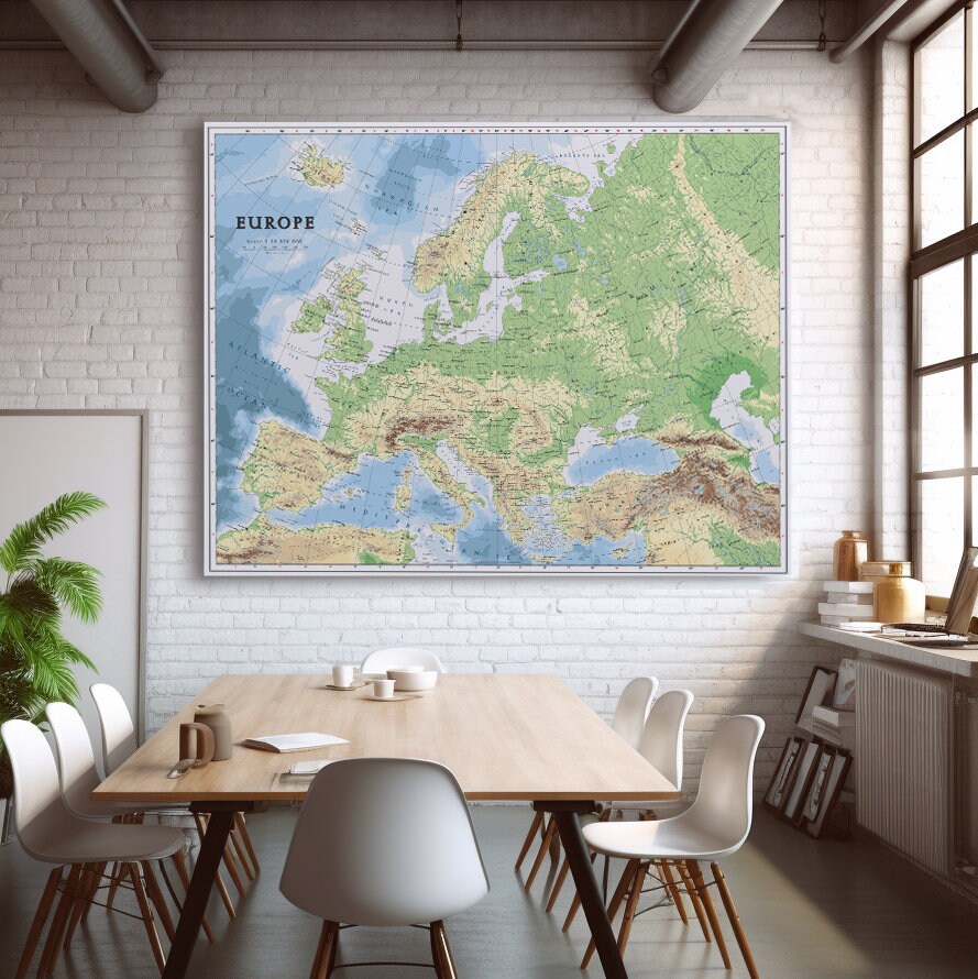 Europe Map Print Europe Map Wall Art PRINTABLE Europe Map - Etsy