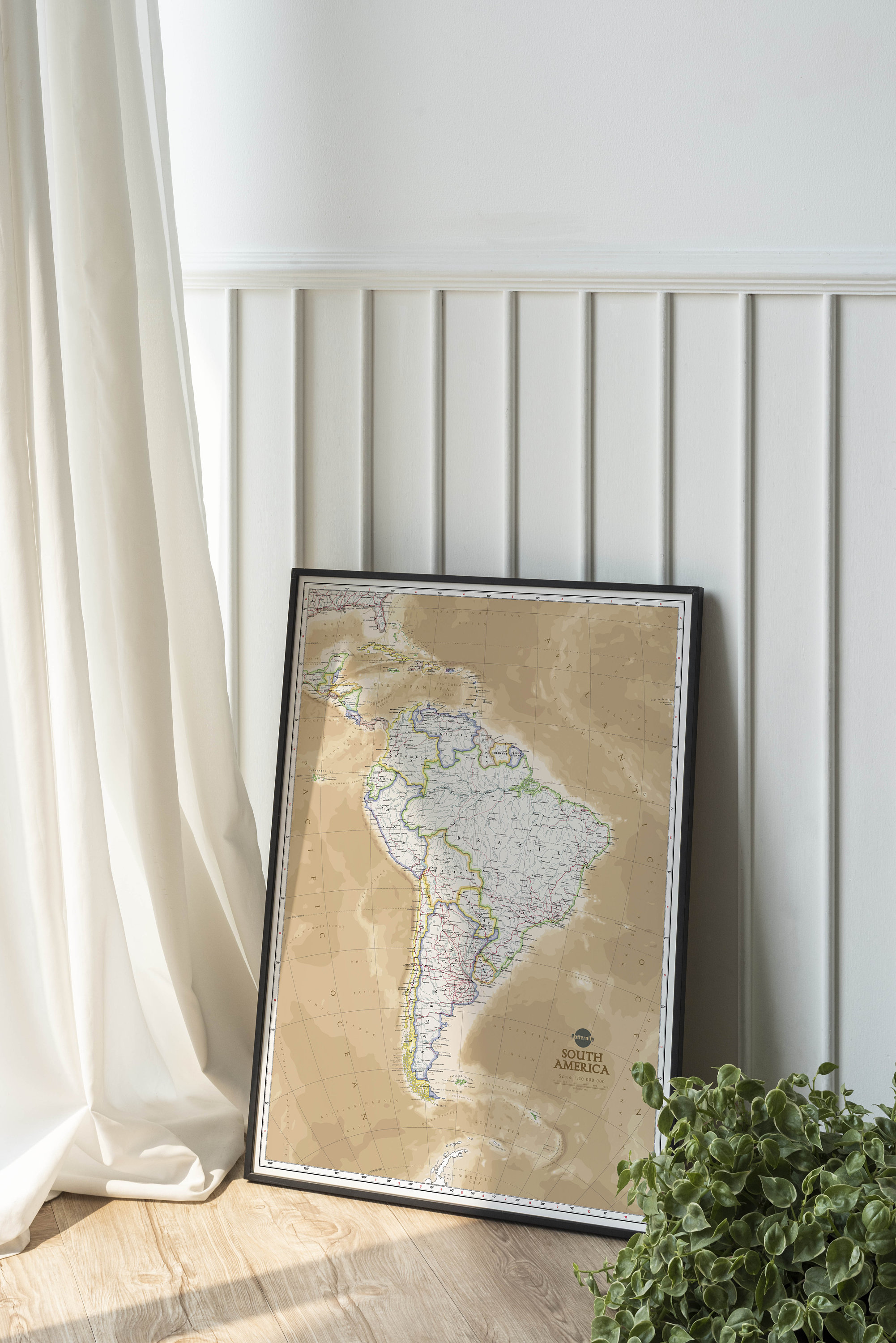 Administrative Map of South America South America Map Poster Giclee ...