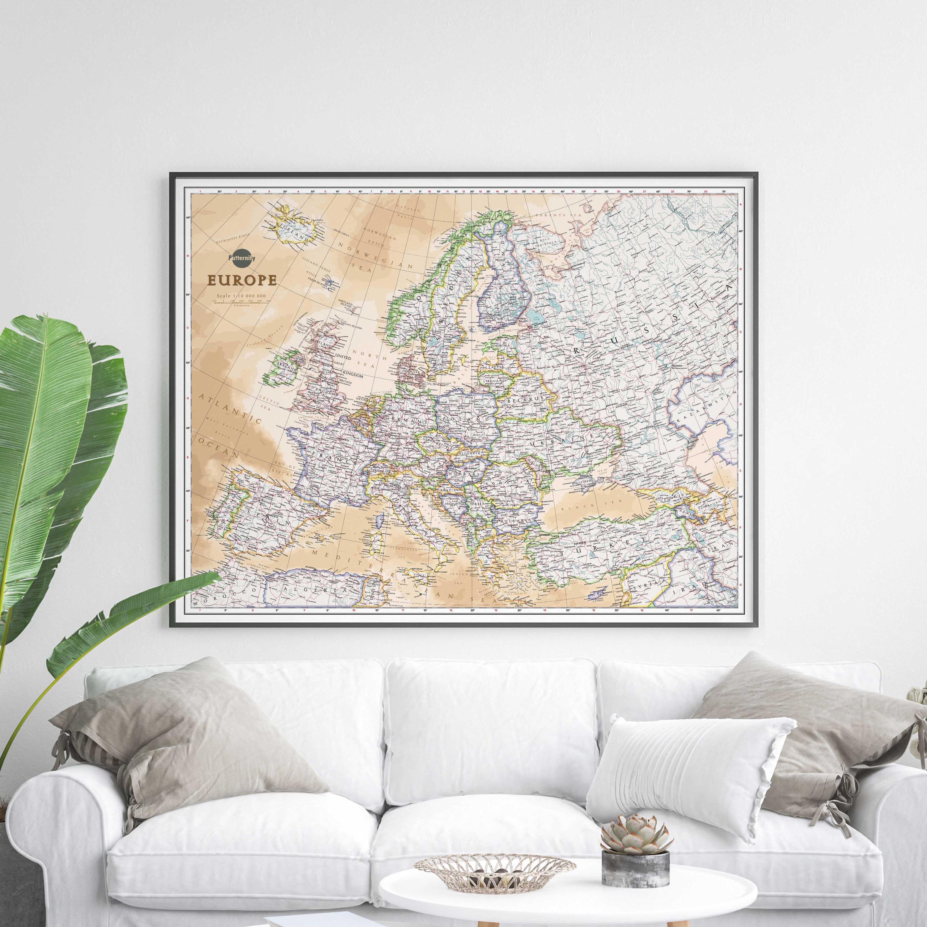 Europe Vector Map. Svg, Ai, Eps, Cdr and Pdf Files Included. Scalable ...
