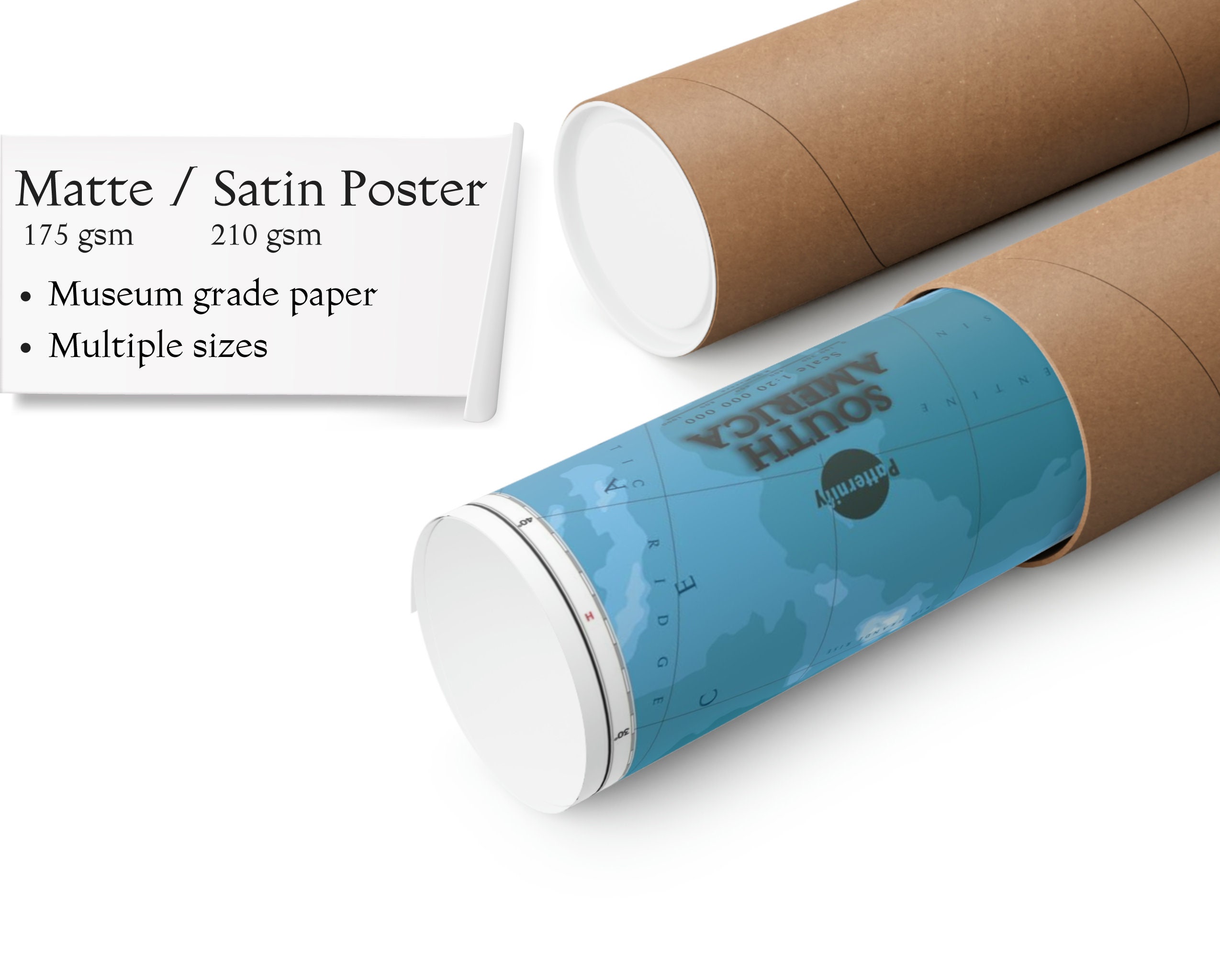 Terrain Map of South America South America Map Poster Giclee Print ...