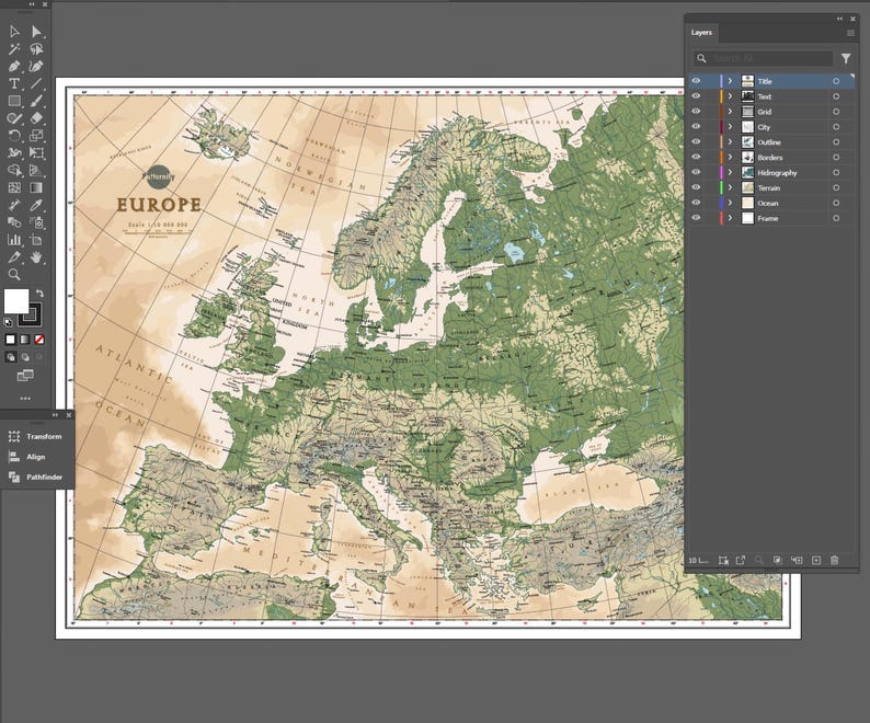 Europe Vector Map. Svg, Ai, Eps, Cdr and Pdf Files Included. Scalable ...