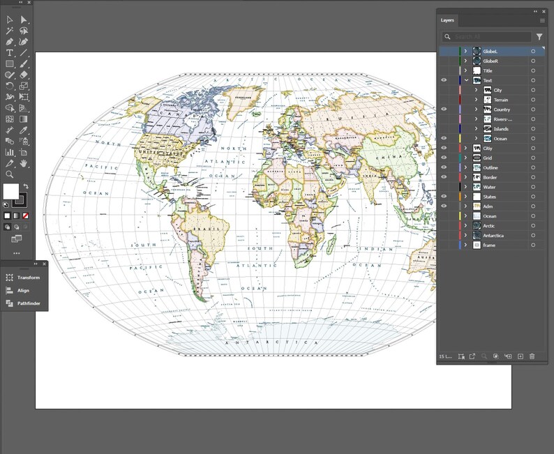 Vector Map of the World. Svg, Ai, Eps, Cdr and Pdf Files Included ...