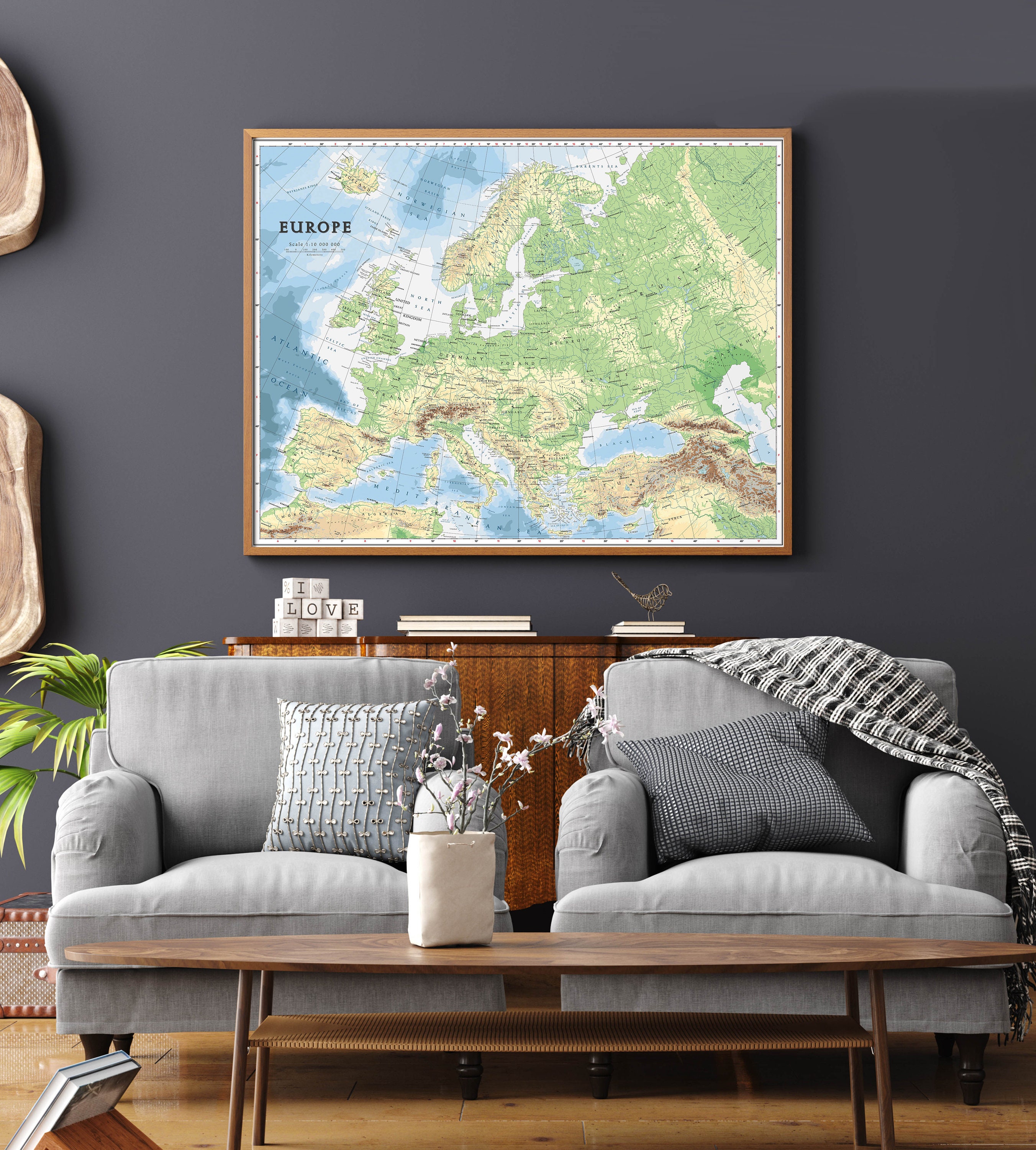 Europe Map Print Europe Map Wall Art PRINTABLE Europe Map - Etsy