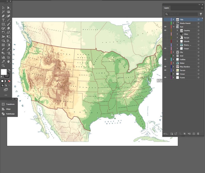 USA Vector Map. Svg, Ai, Eps, Cdr and Pdf Files Included. Scalable ...