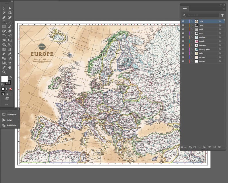 Europe Vector Map. Svg, Ai, Eps, Cdr and Pdf Files Included. Scalable ...
