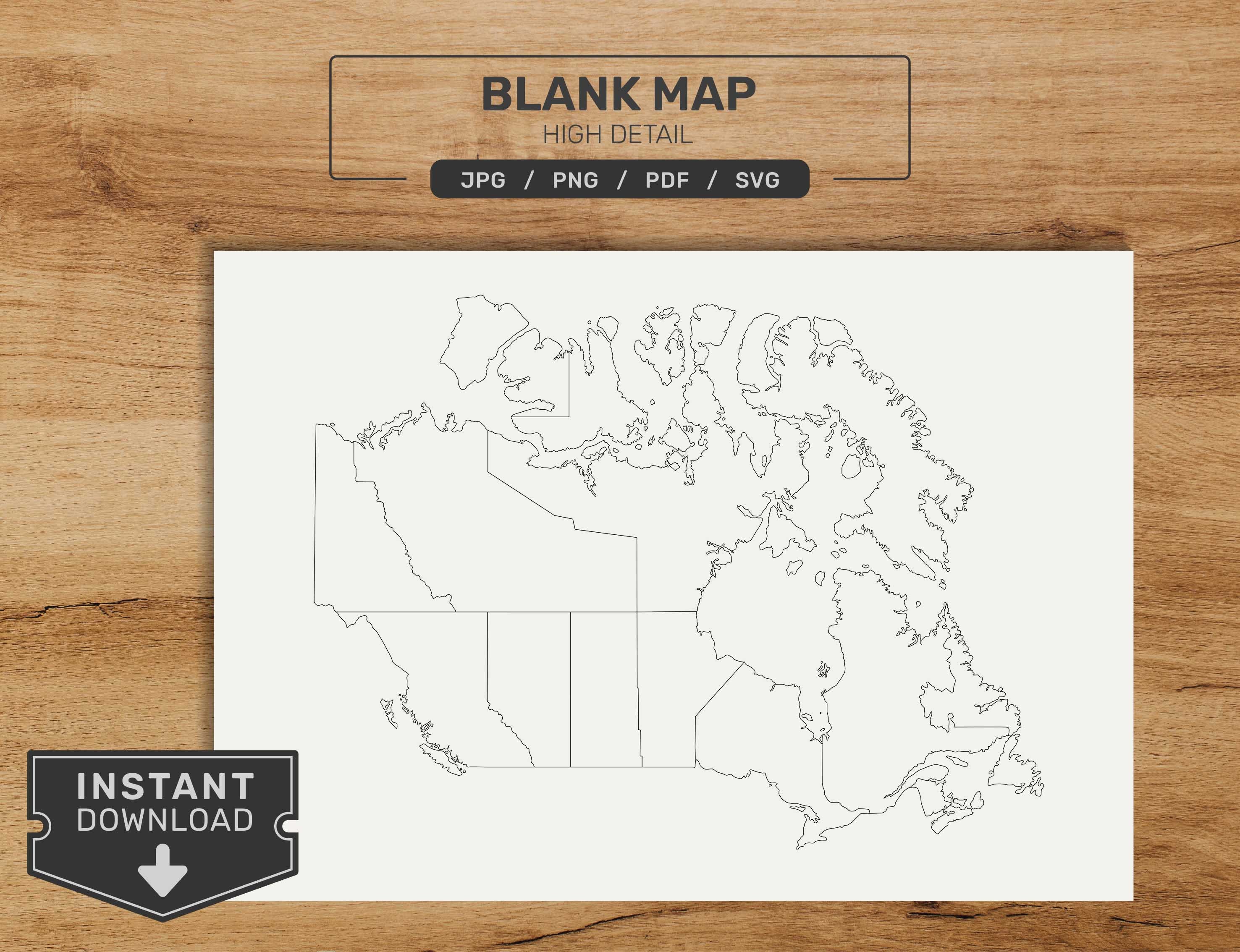 Canada Map Bundle. Printable Canadian Map Set. Political, Physical ...