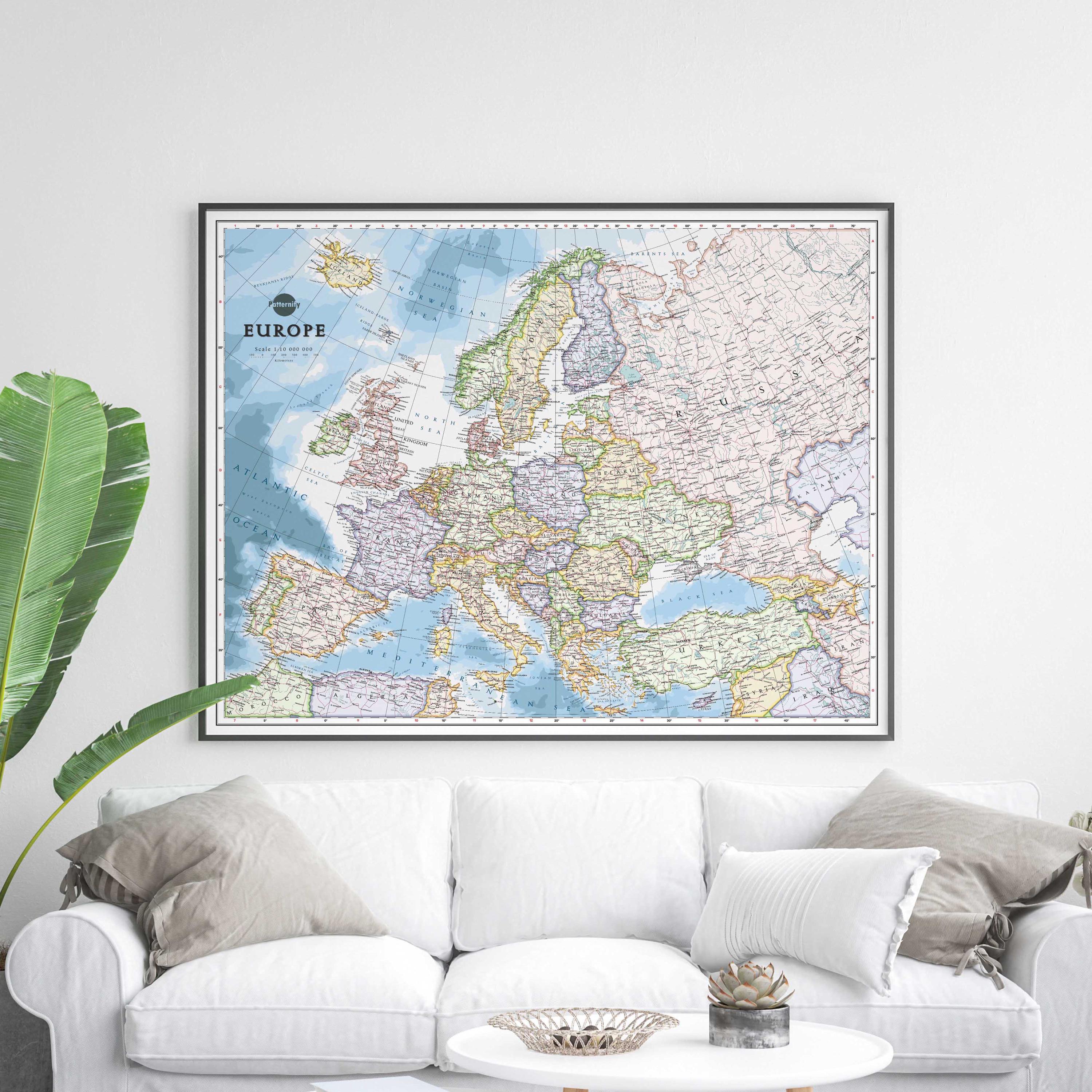 Europe Vector Map. Svg, Ai, Eps, Cdr and Pdf Files Included. Scalable ...