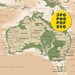 Detailed Physical Map of Australia. Vector Australia Map. Educational ...