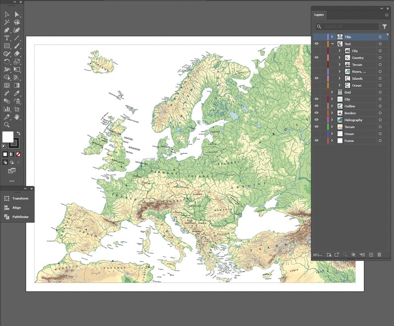 Europe Vector Map. Svg, Ai, Eps, Cdr and Pdf Files Included. Scalable ...