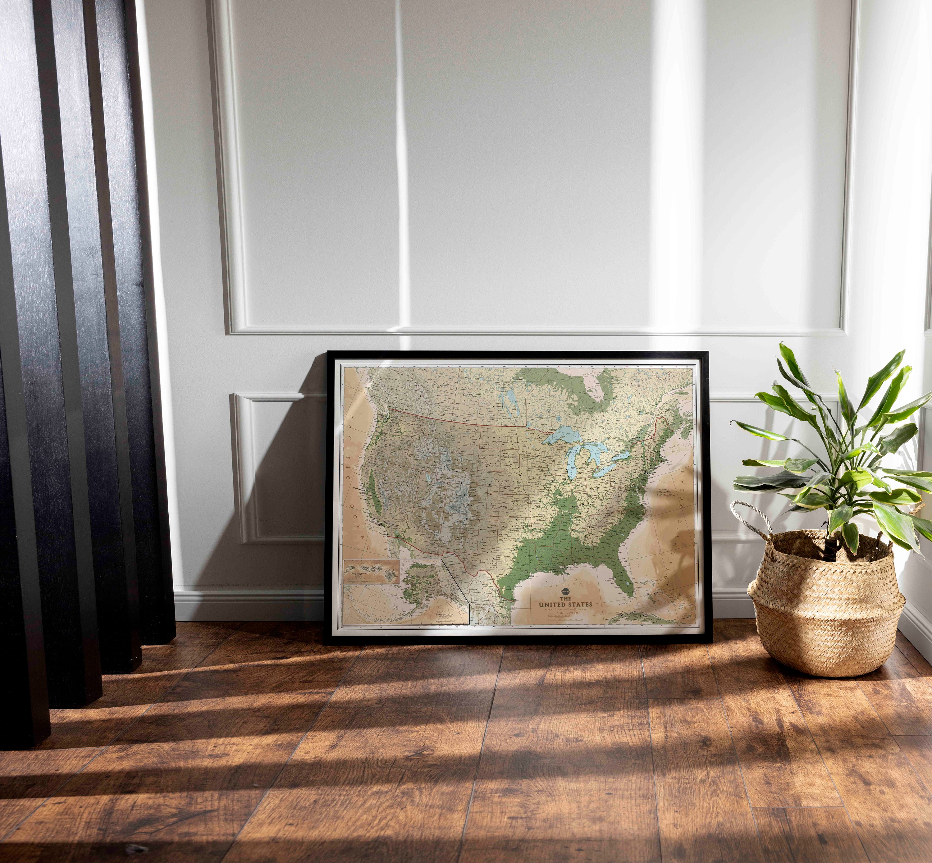 Terrain Map of the United States | USA Wall Map Poster Giclee Print ...